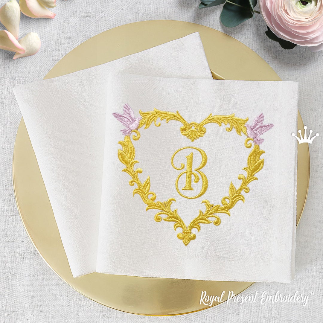 Small Wedding Frame With Doves Machine Embroidery Design - 3 Sizes - Etsy