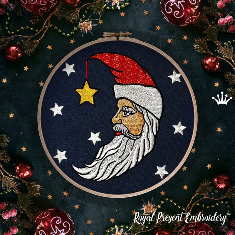 Santa Claus Moon - Etsy