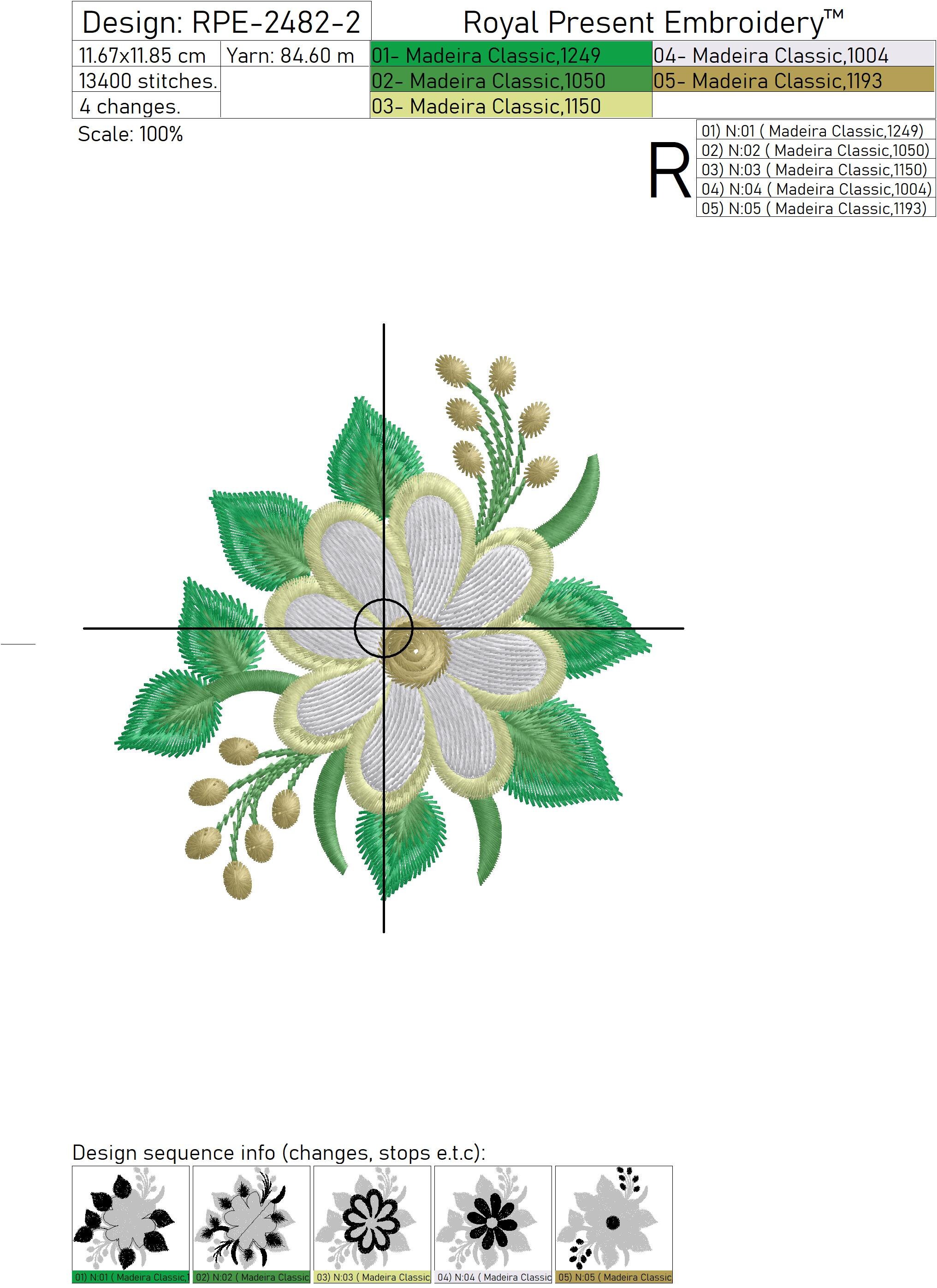 Daisy Corner Machine Embroidery Design - 2 Sizes - Etsy