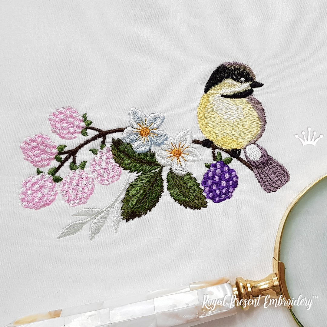 Machine Embroidery Design Titmouse - 2 Sizes - Etsy