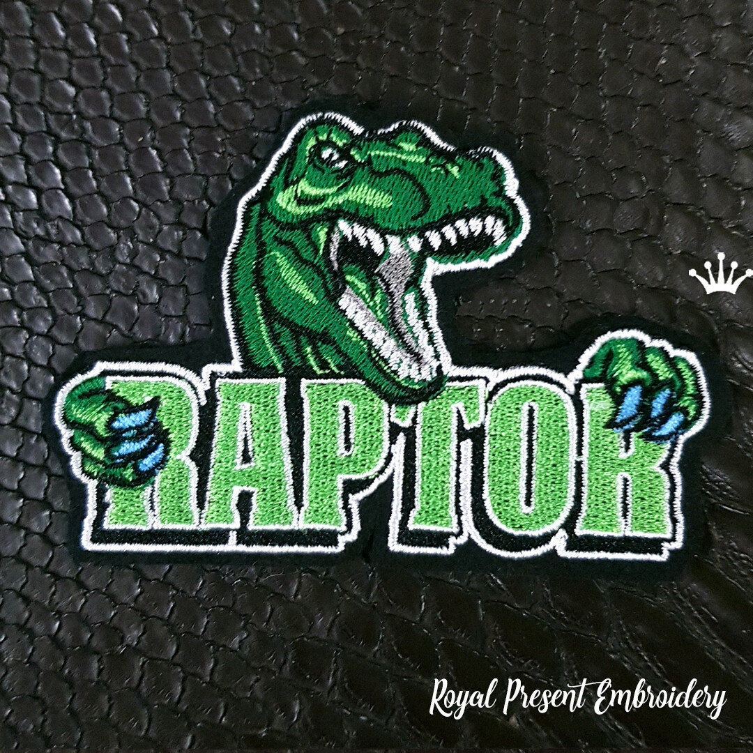 Dinosaur Velociraptor Machine Embroidery Design - 3 Sizes - Etsy