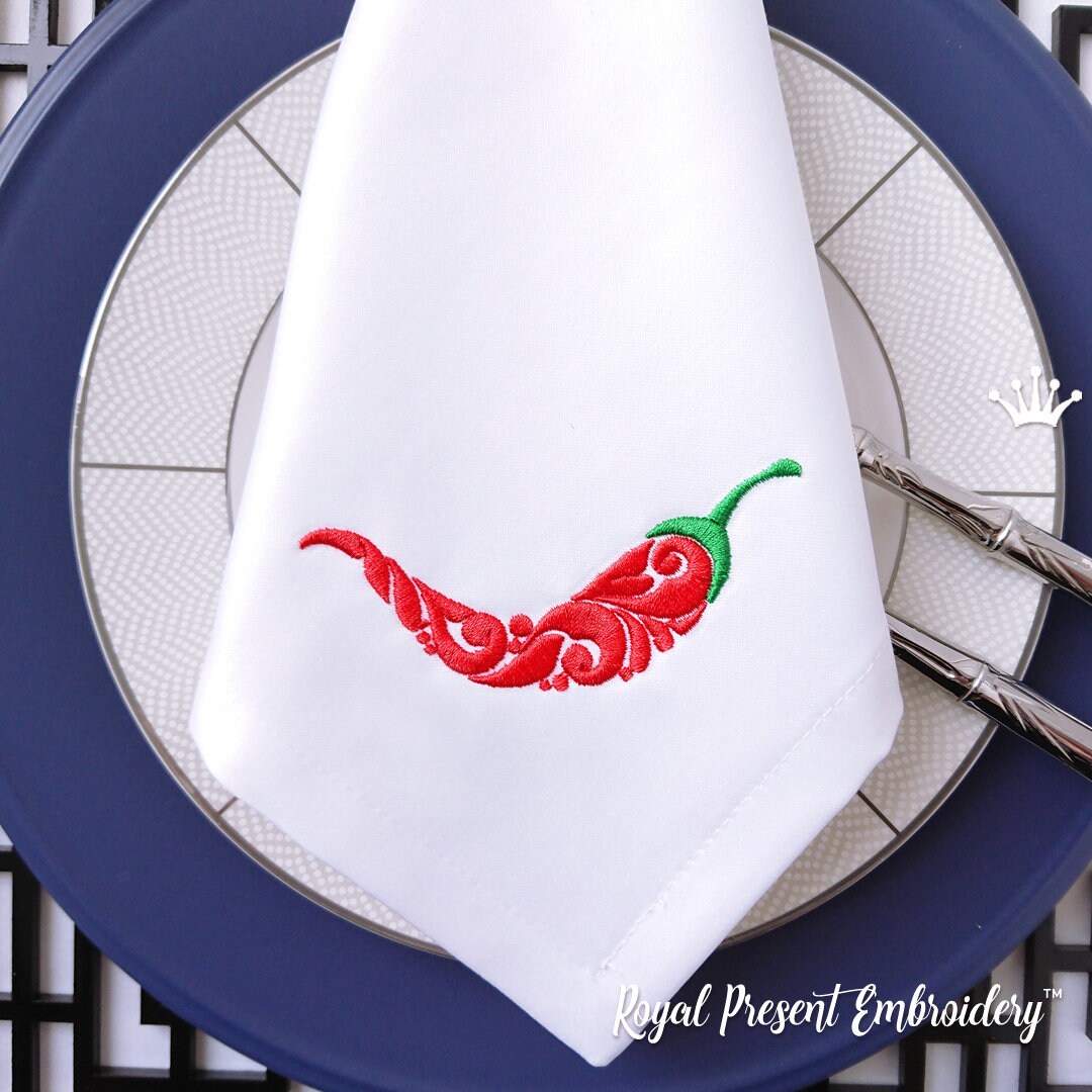 Chilli Pepper Machine Embroidery Design - Etsy