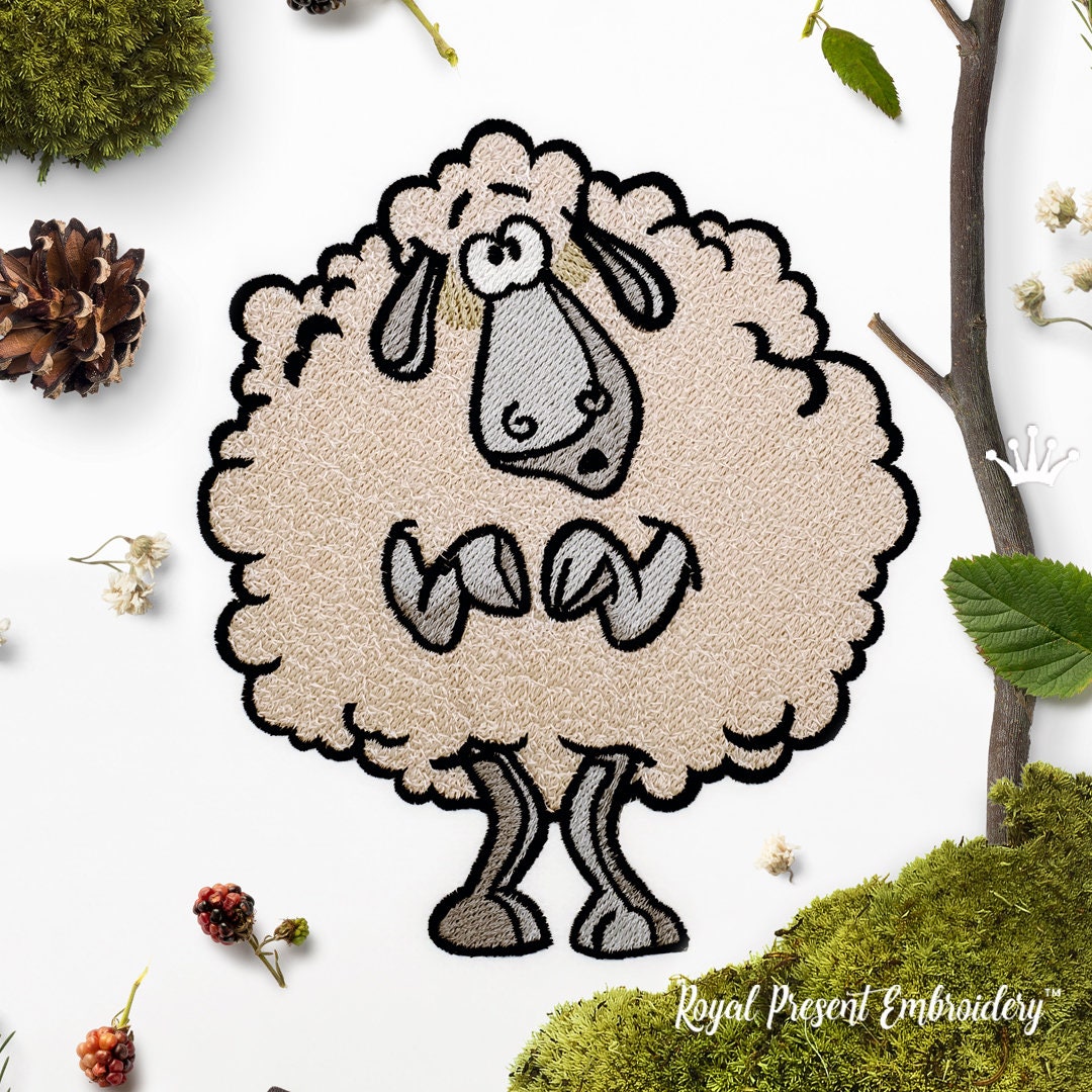 Cartoon Sheep Machine Embroidery Design - Etsy