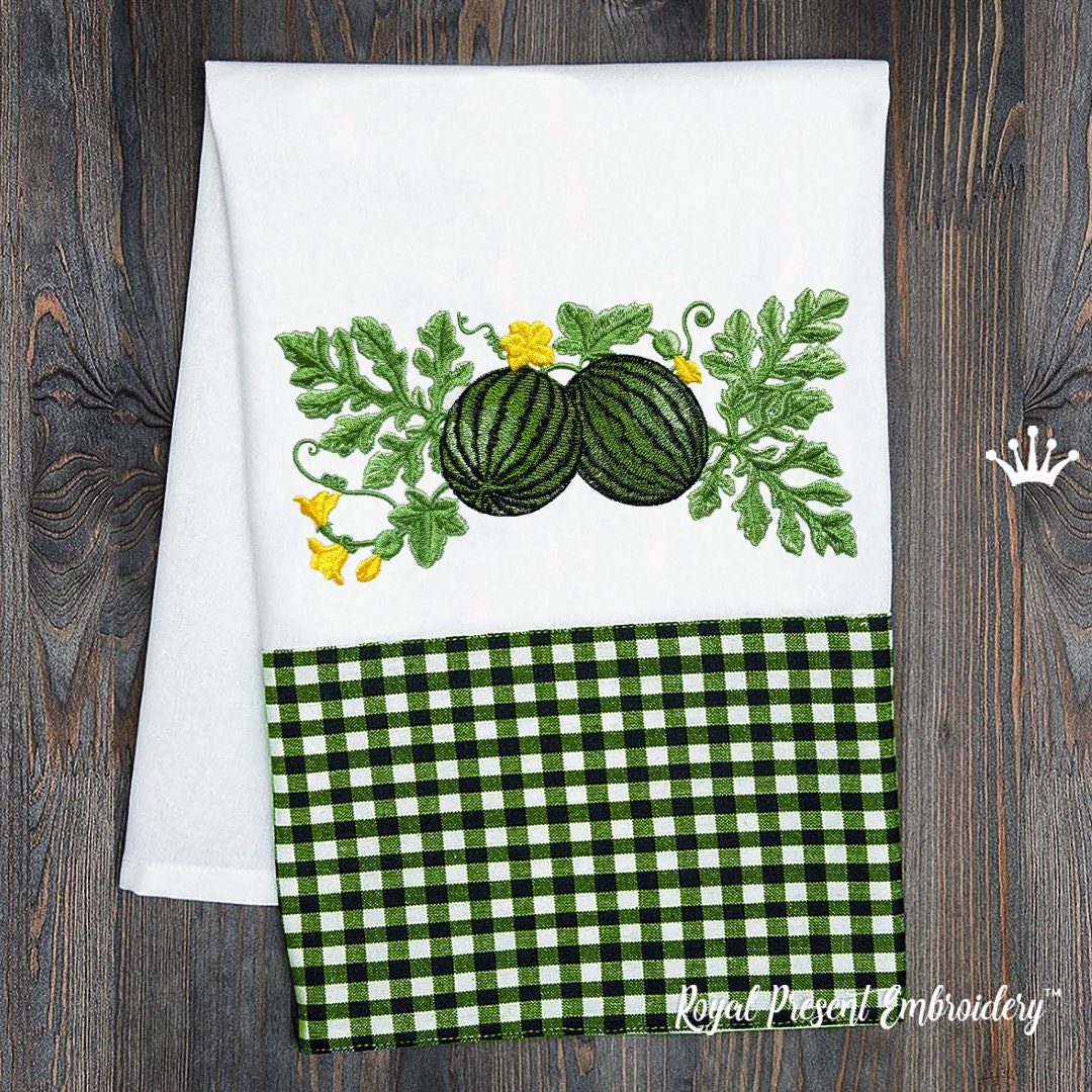 Summer Watermelon Border Machine Embroidery Design - 2 Sizes - Etsy