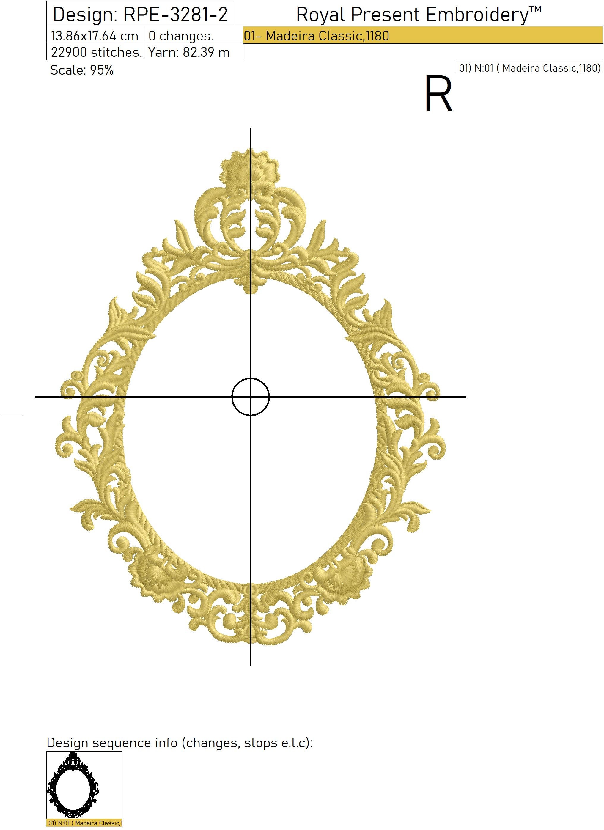 Classic Monogram Frame Machine Embroidery Design - 2 Sizes - Etsy