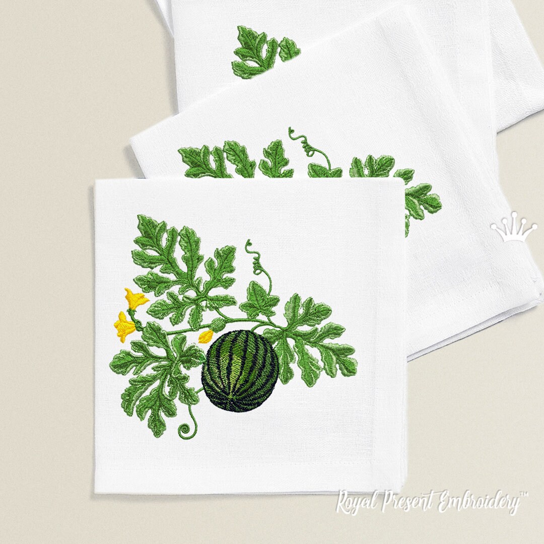 Watermelon Corner Machine Embroidery Design - 2 Sizes - Etsy