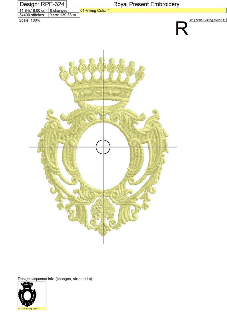 Medieval Frame Machine Embroidery Design 3 Sizes | Etsy