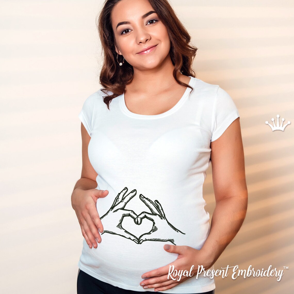Hands Heart Machine Embroidery Design 3 Sizes | Etsy
