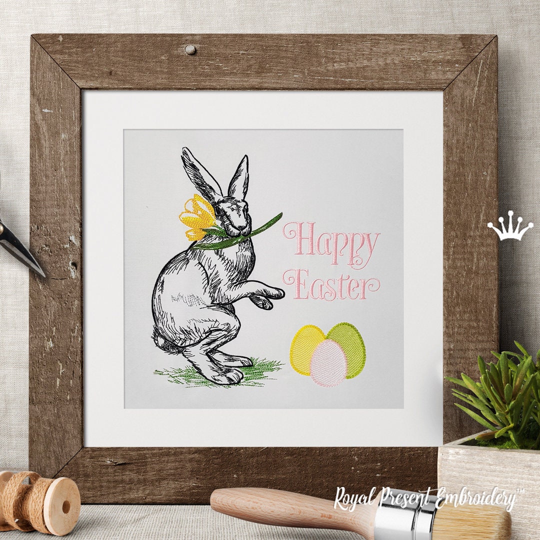 Happy Easter Machine Embroidery Designs - Etsy