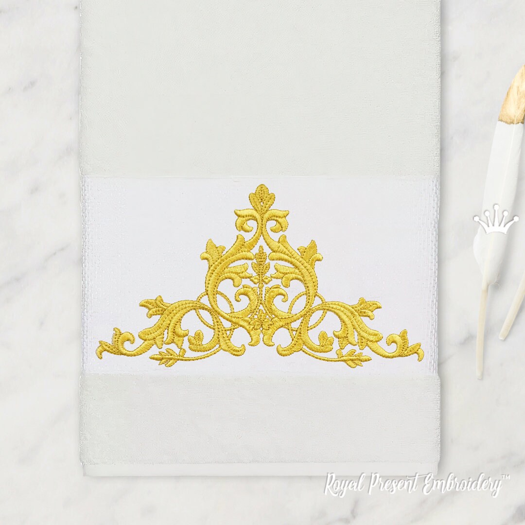 Large Damask Ornament Machine Embroidery Design - 5 Sizes - Etsy