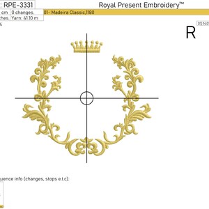 Beautiful Monogram Frame With Crown Machine Embroidery Design - 5 Sizes ...