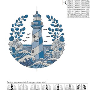 Delft Blue Lighthouse Machine Embroidery Design - 4 Sizes - Etsy