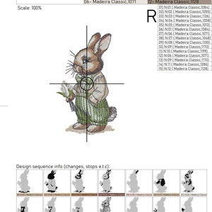 Two Spring Rabbits Designs Set for Embroidery Machine - 4 Sizes - Etsy