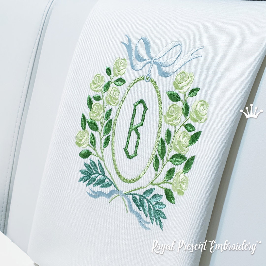 Roses Frame Machine Embroidery Design - 5 Sizes - Etsy