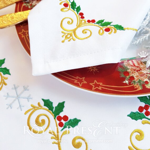 Christmas Holly Set Instant Download Embroidery Designs | Etsy