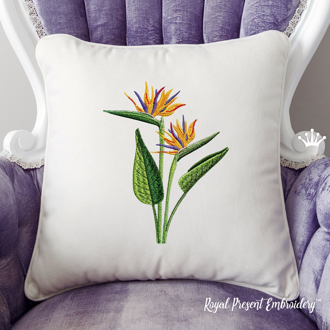 Strelitzia Large Machine Embroidery Design - 4 Sizes - Etsy