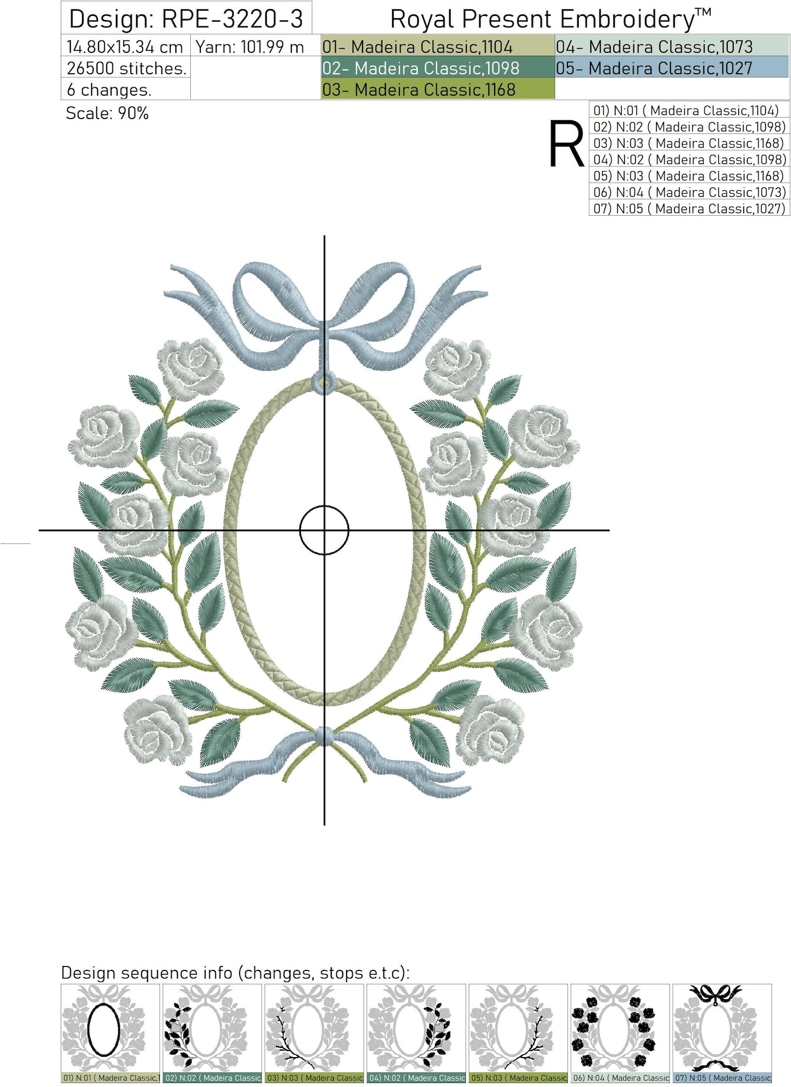 Garden Roses Frame Machine Embroidery Design 5 Sizes | Etsy