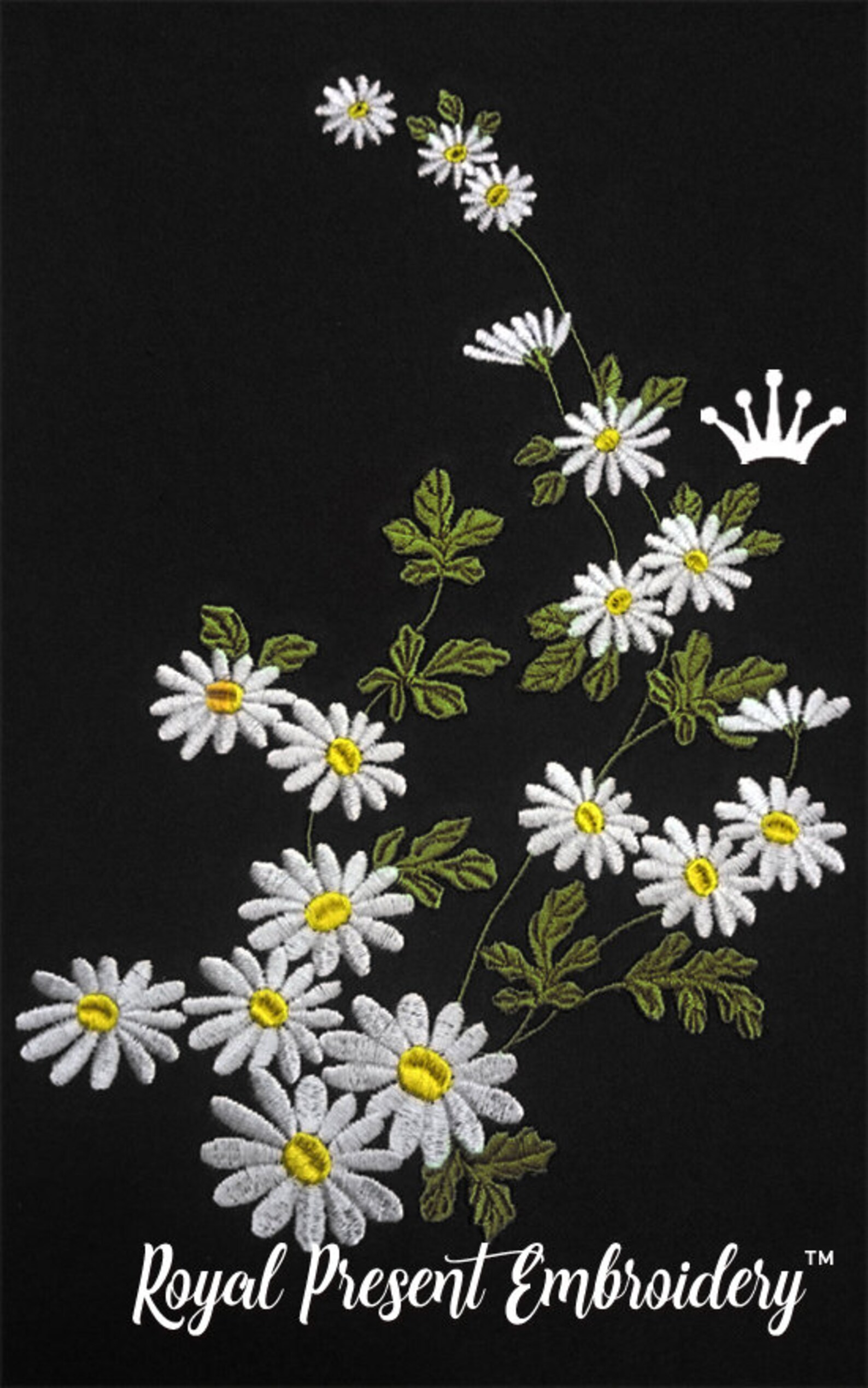 Daisies Bouquet Machine Embroidery Design - Etsy