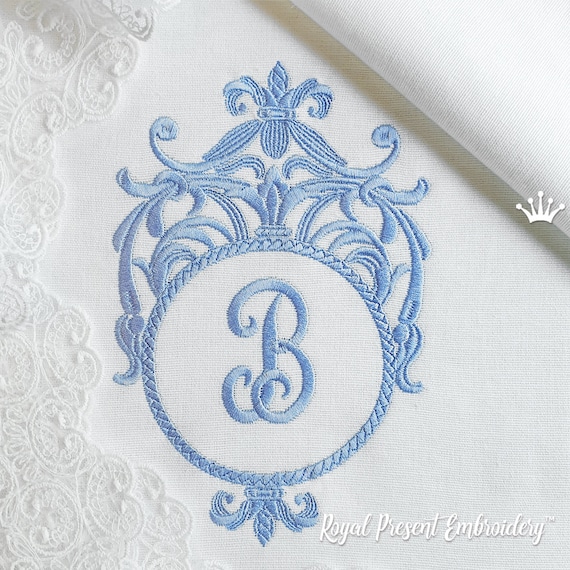 Classic Blank Monogram Machine Embroidery Design 3 Sizes - Etsy