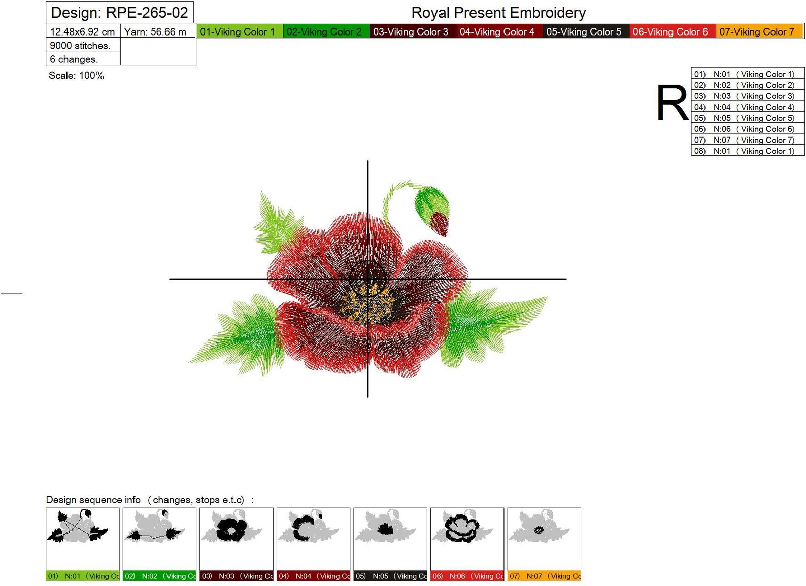 Poppy Machine Embroidery Design | Etsy