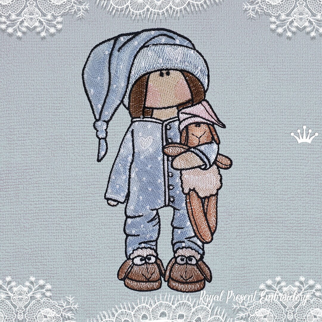 Tilda Doll With Lamb Machine Embroidery Design - 4 Sizes - Etsy