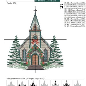 Christmas Church Machine Embroidery Design - 5 Sizes - Etsy