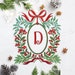 Christmas Monogram Frame Machine Embroidery Design - 4 Sizes - Etsy