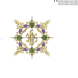 IHS Communion Pall Grape Machine Embroidery Design - Etsy