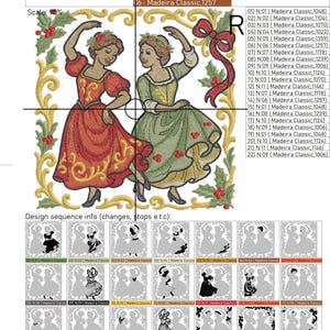 Festive Dancing Women Machine Embroidery Design - 4 Sizes - Etsy