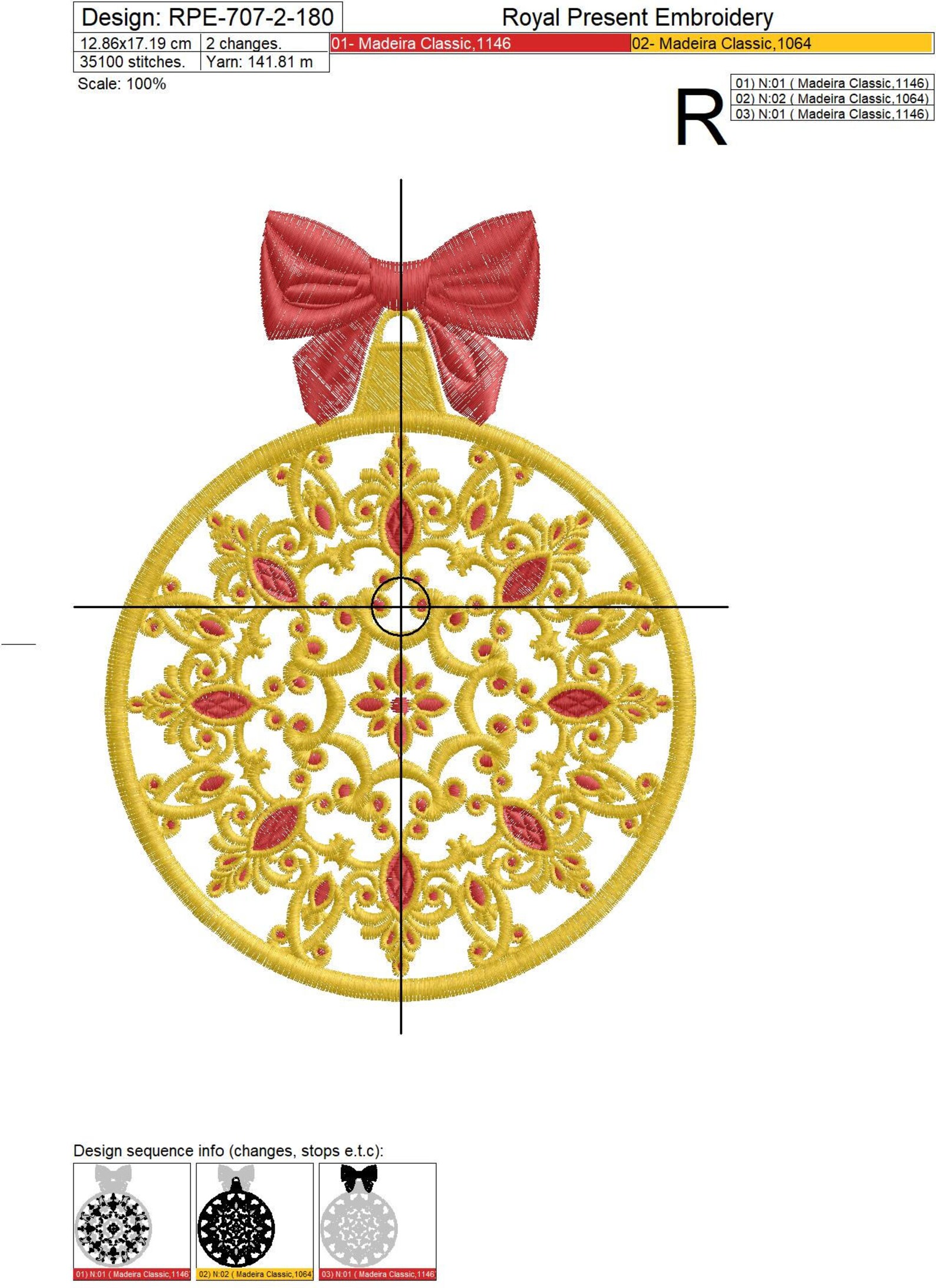 Machine Embroidery Design Christmas Ball With Rubies - 5 Sizes - Etsy