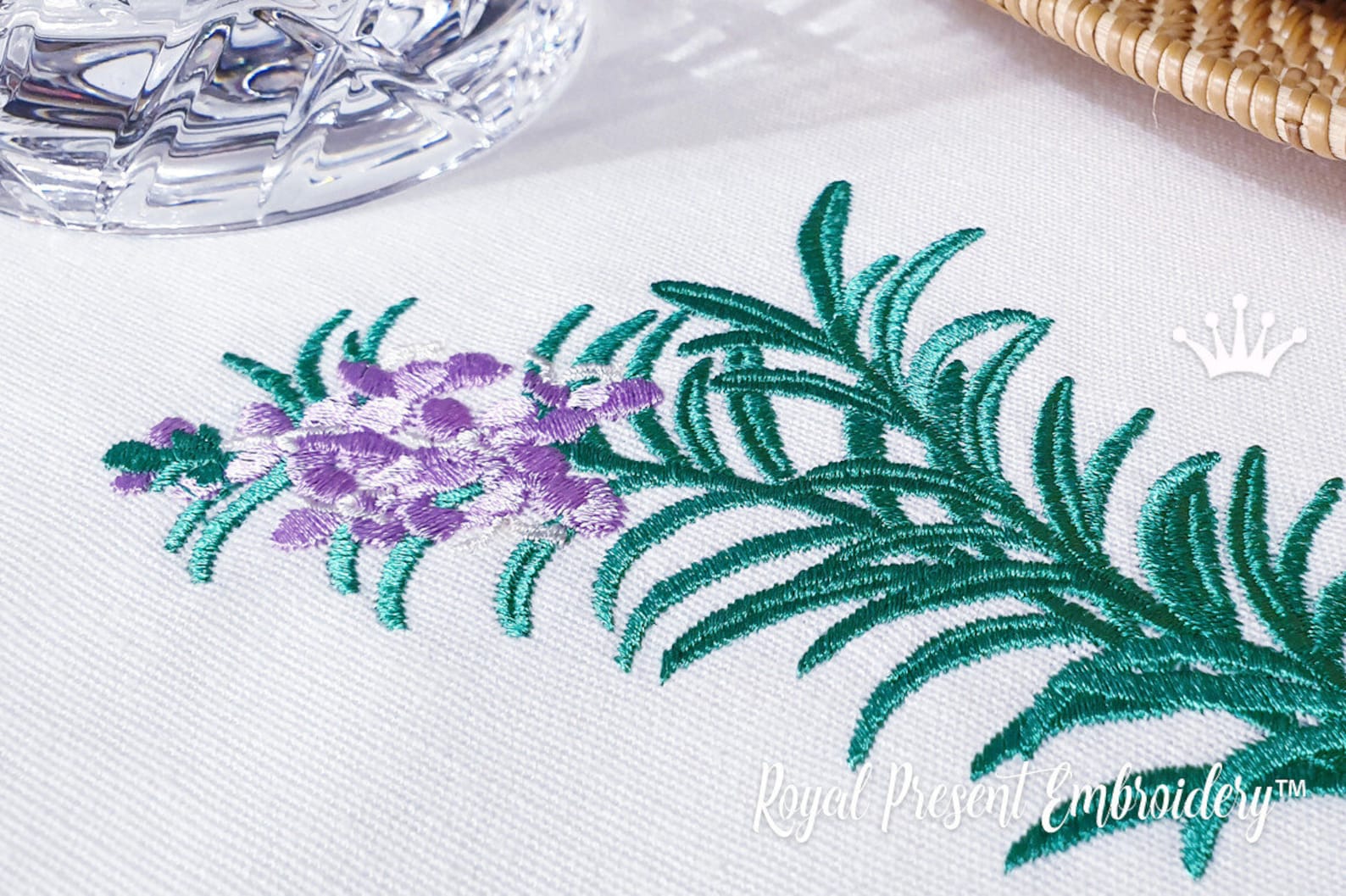 Rosemary Machine Embroidery Design 2 Sizes - Etsy