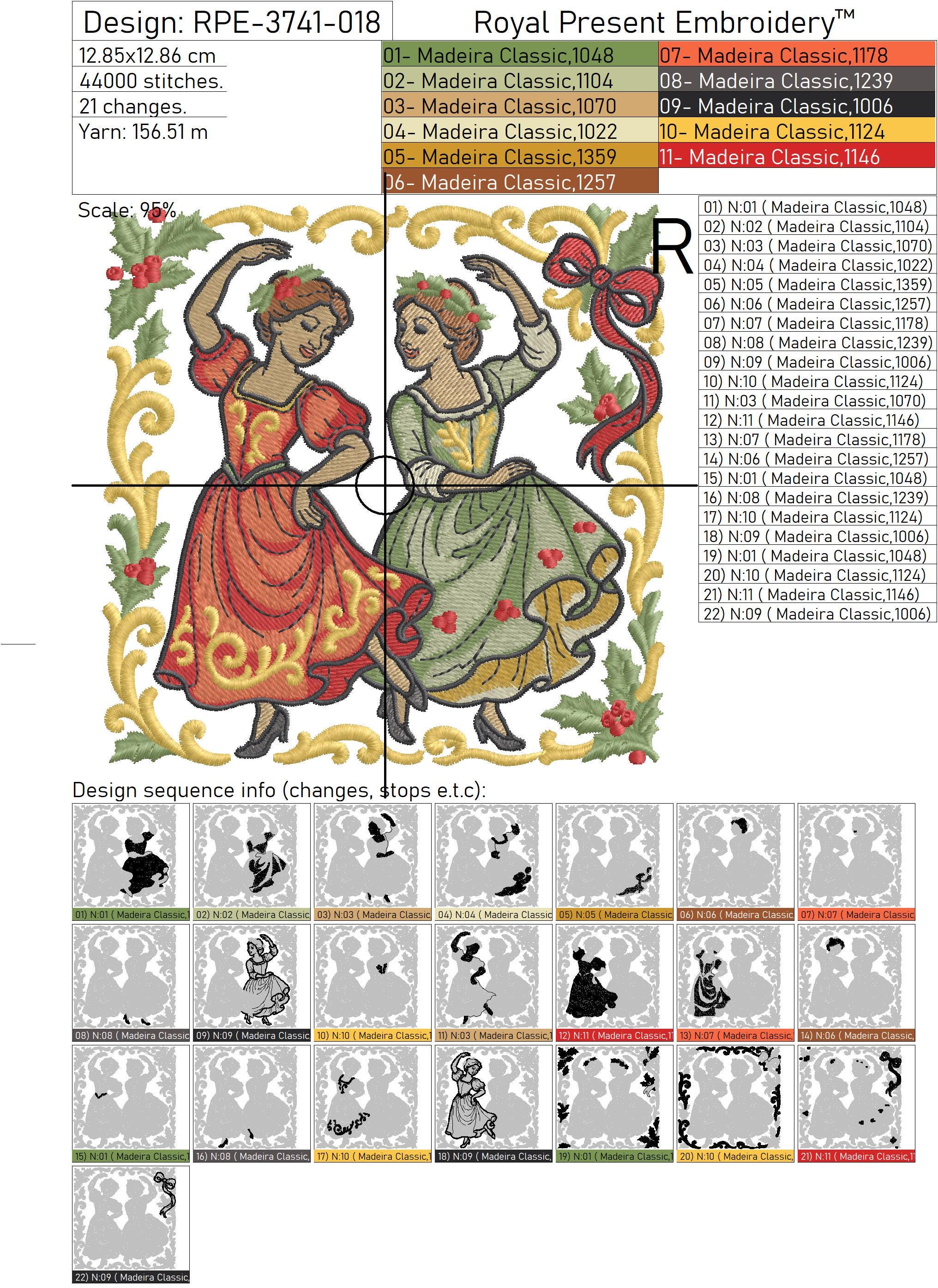 Festive Dancing Women Machine Embroidery Design - 4 Sizes - Etsy