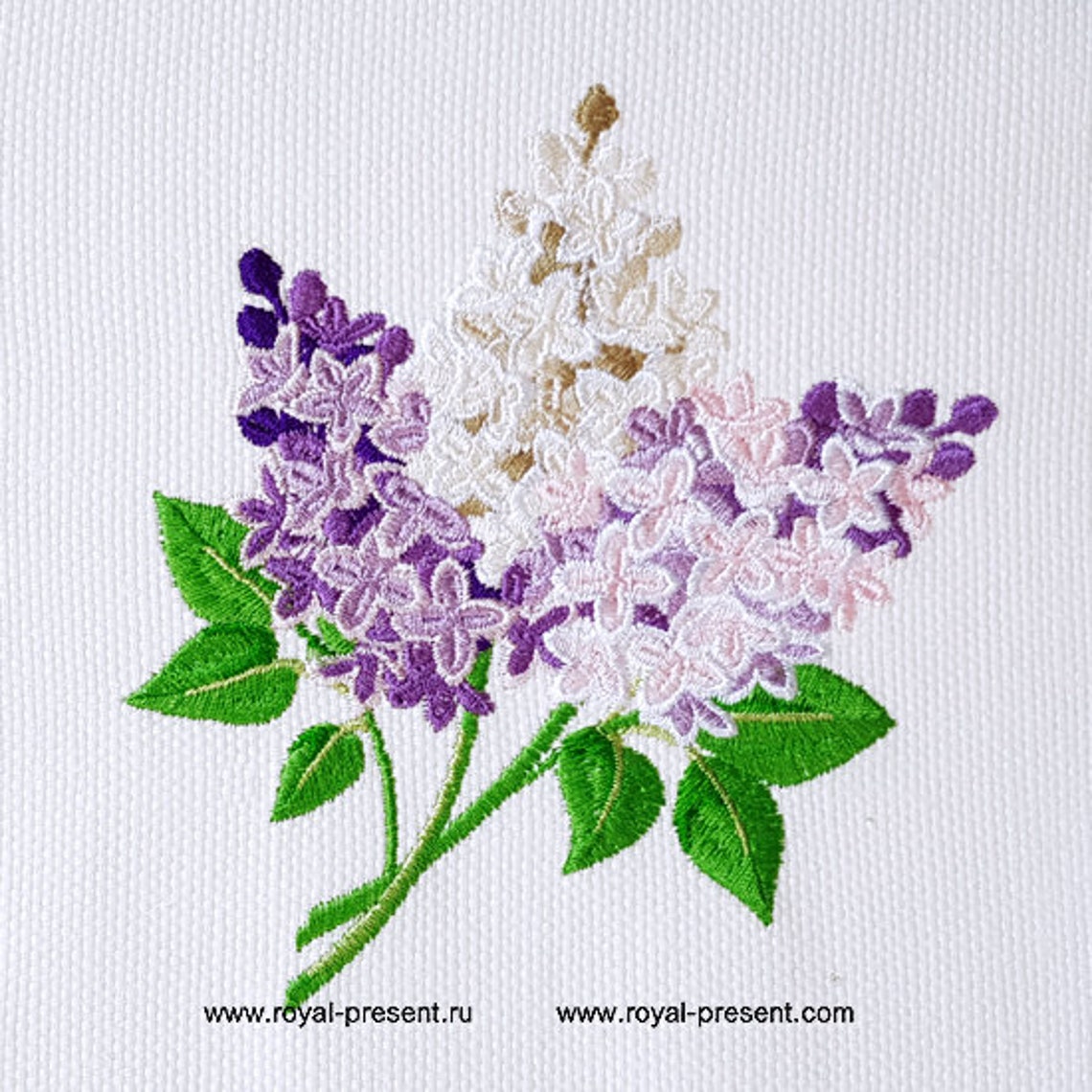 Lilac Machine Embroidery Design 2 Sizes Active | Etsy