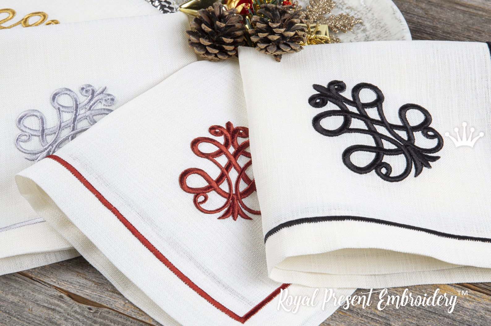 Retro Element 3D Machine Embroidery Design | Etsy