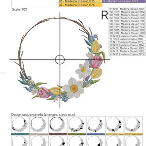 Spring Wreath Machine Embroidery Design - 3 Sizes - Etsy