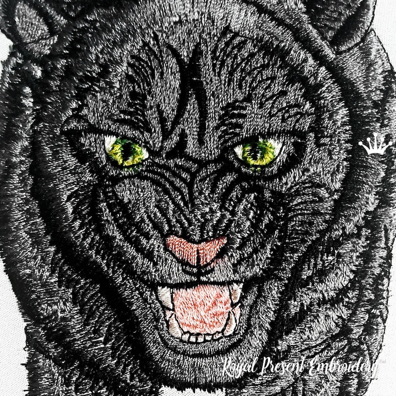 Machine Embroidery Design Black Panther 4 Sizes - Etsy