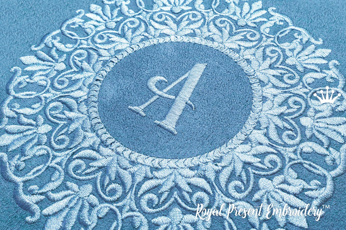 Indian Monogram Frame Machine Embroidery Design 4 Sizes | Etsy