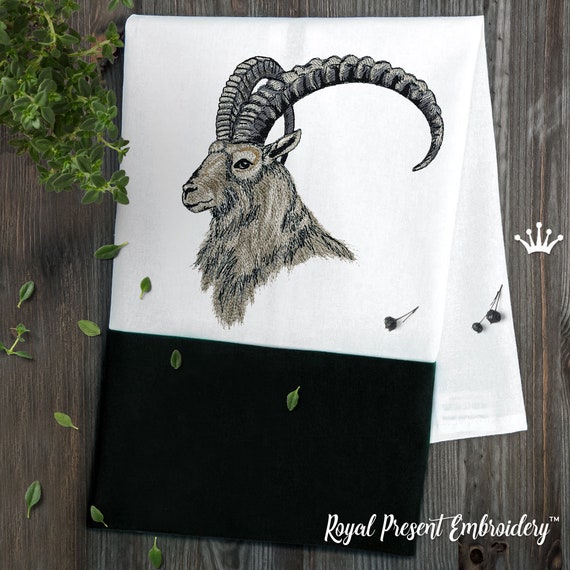 Mountain Goat Machine Embroidery Design 3 Sizes - Etsy