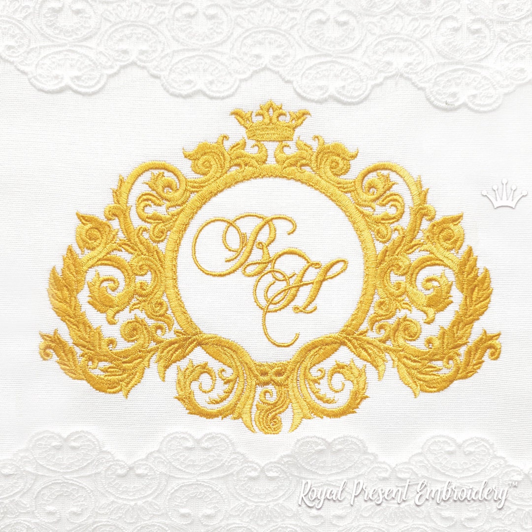 Vintage Baroque Frame Machine Embroidery Design - 4 Sizes - Etsy