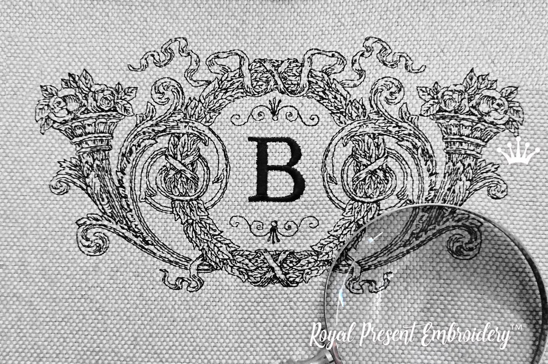 Victorian Floral Frame Machine Embroidery Design - 2 Sizes - Etsy