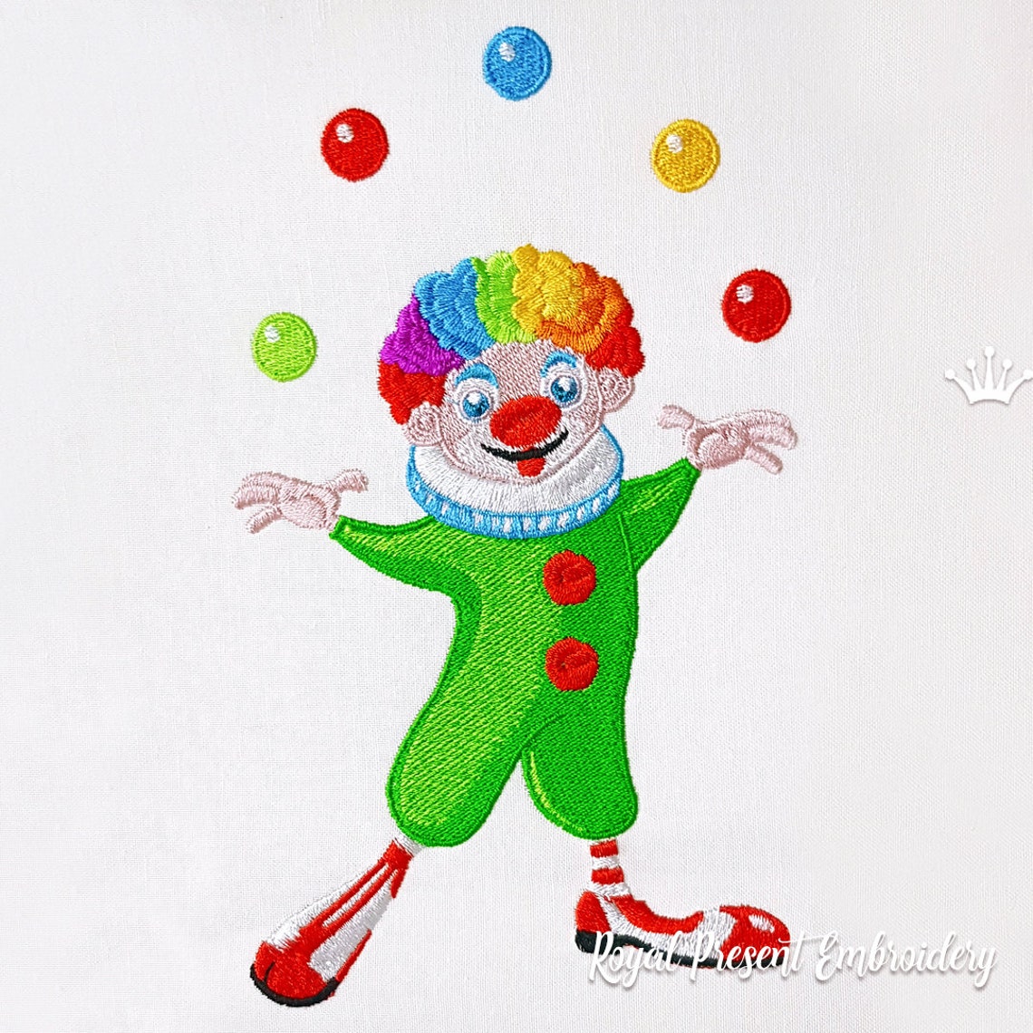 Juggling Clown Machine Embroidery Design 3 Sizes | Etsy