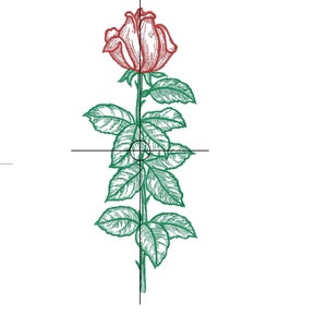 Triptych Roses Machine Embroidery Designs - 7 Sizes - Etsy