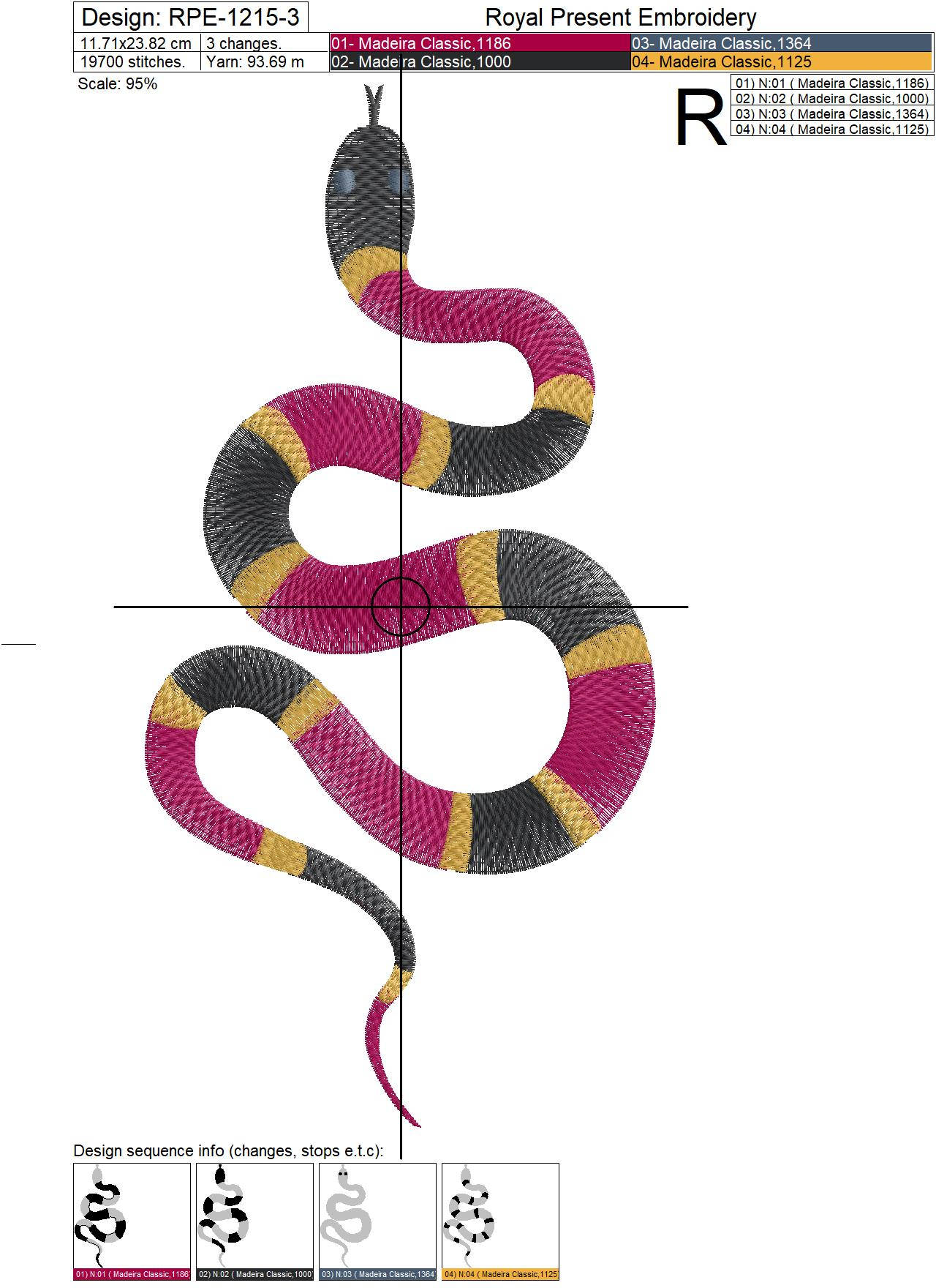 Snake Machine Embroidery Design - 6 Sizes - Etsy
