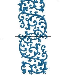 Blue Infinity Border Machine Embroidery Design - 2 Sizes - Etsy