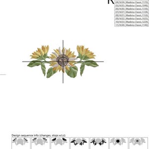 Machine Embroidery Design Three Sunflowers - 5 Sizes - Etsy