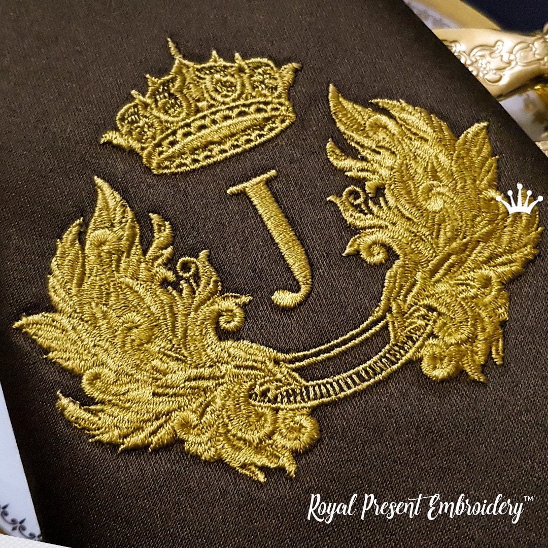 Machine Embroidery Design Golden Baroque Frame - Etsy