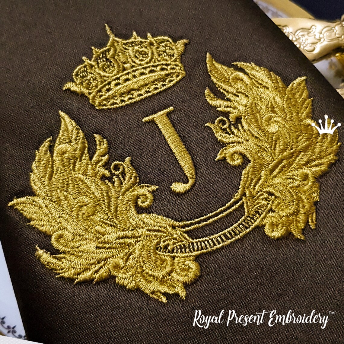 Machine Embroidery Design Golden Baroque Frame - Etsy