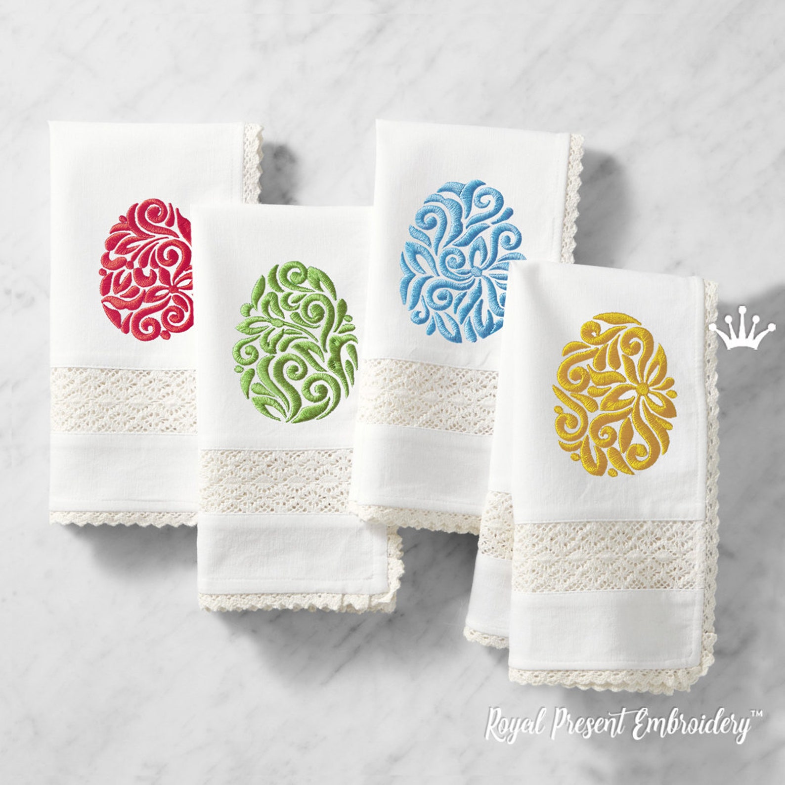 Ornate Easter Eggs Machine Embroidery Designs Set 3 Sizes - Etsy