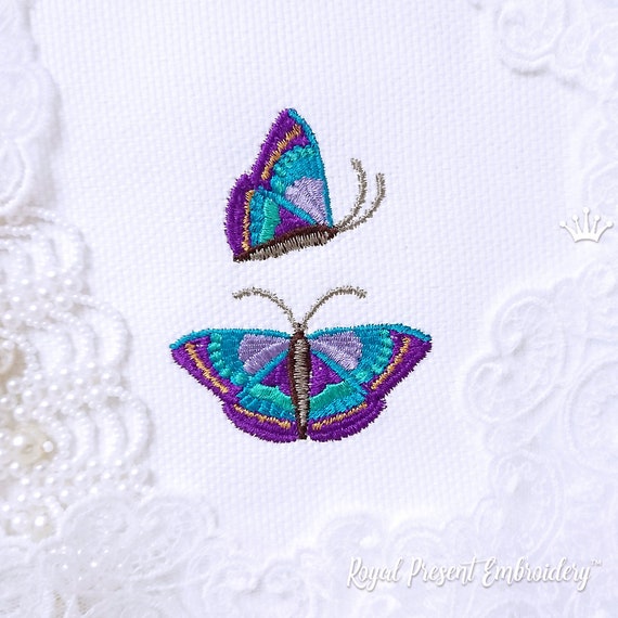Machine Embroidery Designs Purple Butterflies | Etsy