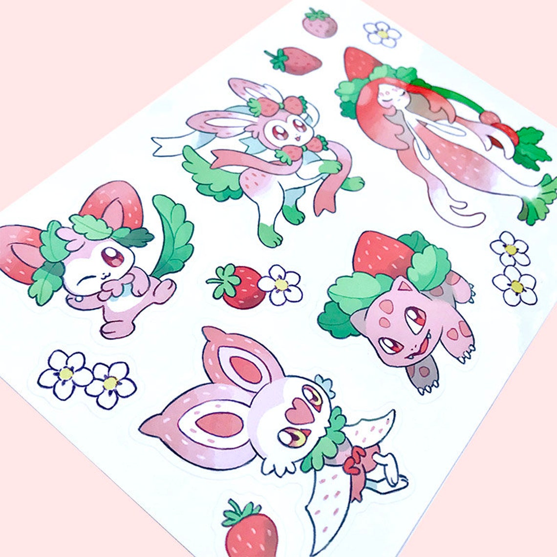 Pokestrawberry Sticker Sheet | Etsy